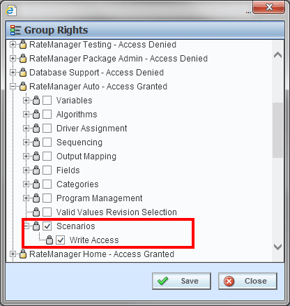 Scenario User Permissions